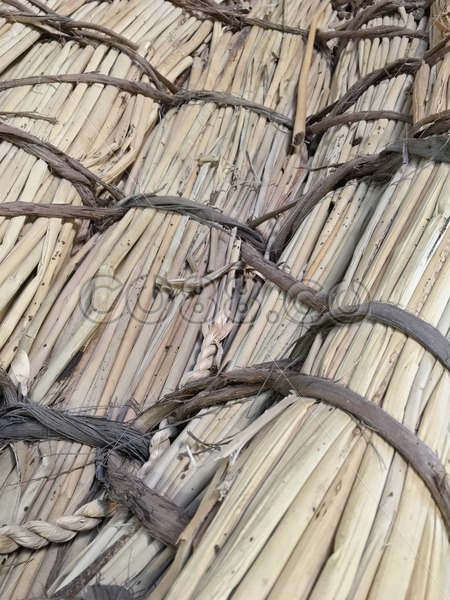 Close-up of canoe-like woven Tule Reed Boat (Ohlones & Coast Miwoks ...